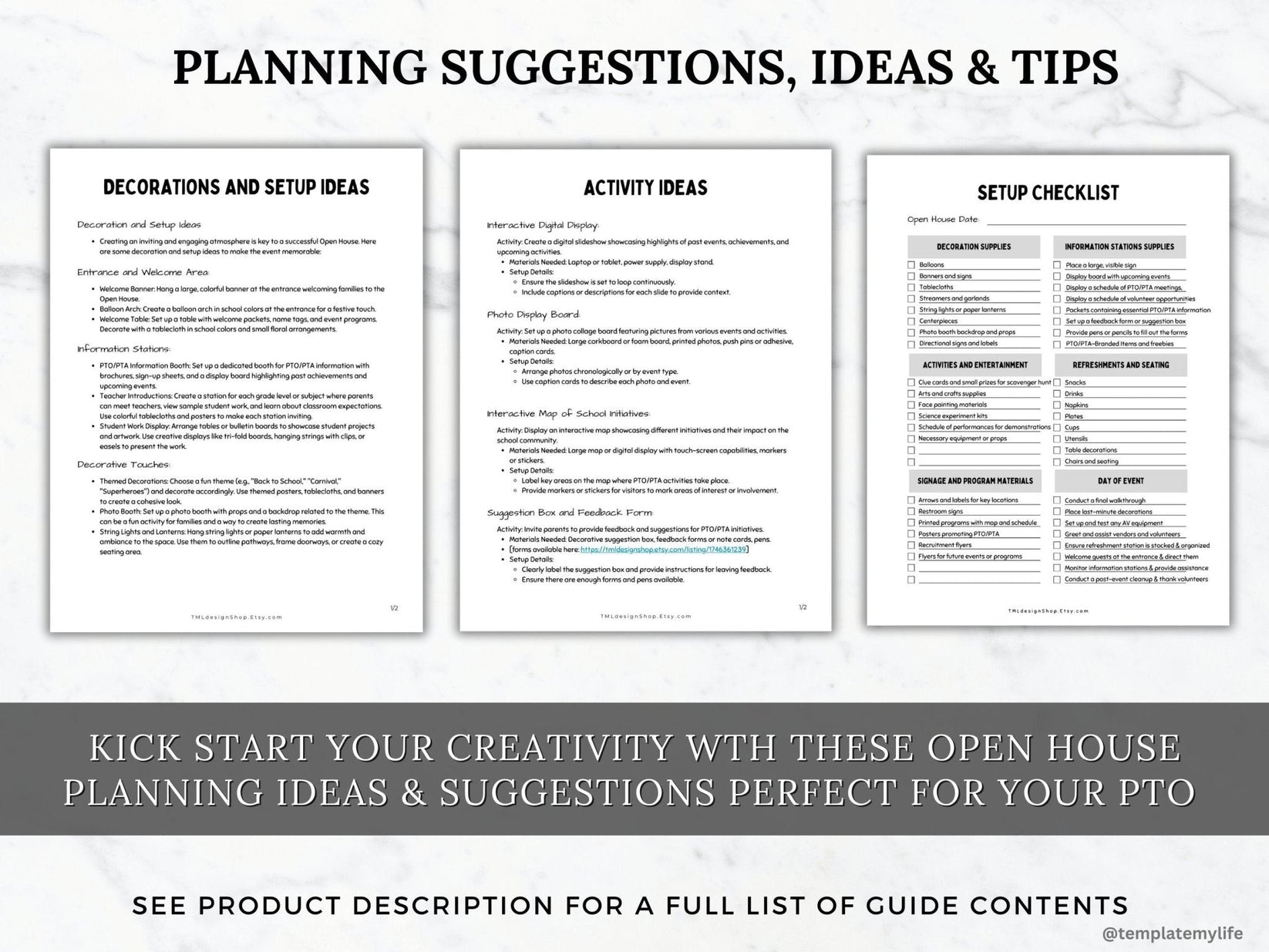 Back to School Open House Planning Guide for PTO/PTA - Organized ...