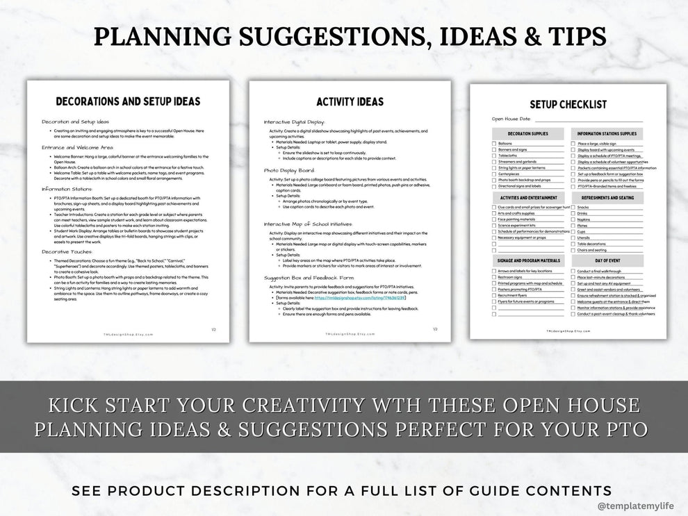 Back to School Open House Planning Guide for PTO/PTA - Organized ...