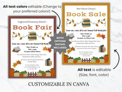 Fall Book Fair Invitation Flyer Template – Template My Life | TML Design