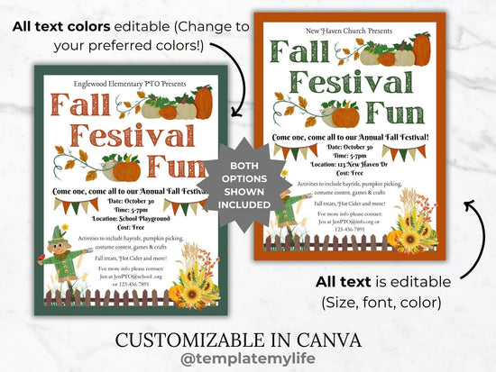 Fall Festival Invitation Flyer Template – Template My Life | TML Design