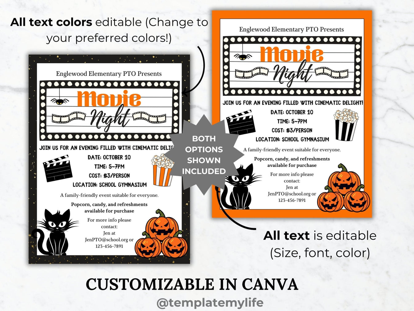 Halloween Movie Night Invitation Template – Template My Life | TML Design