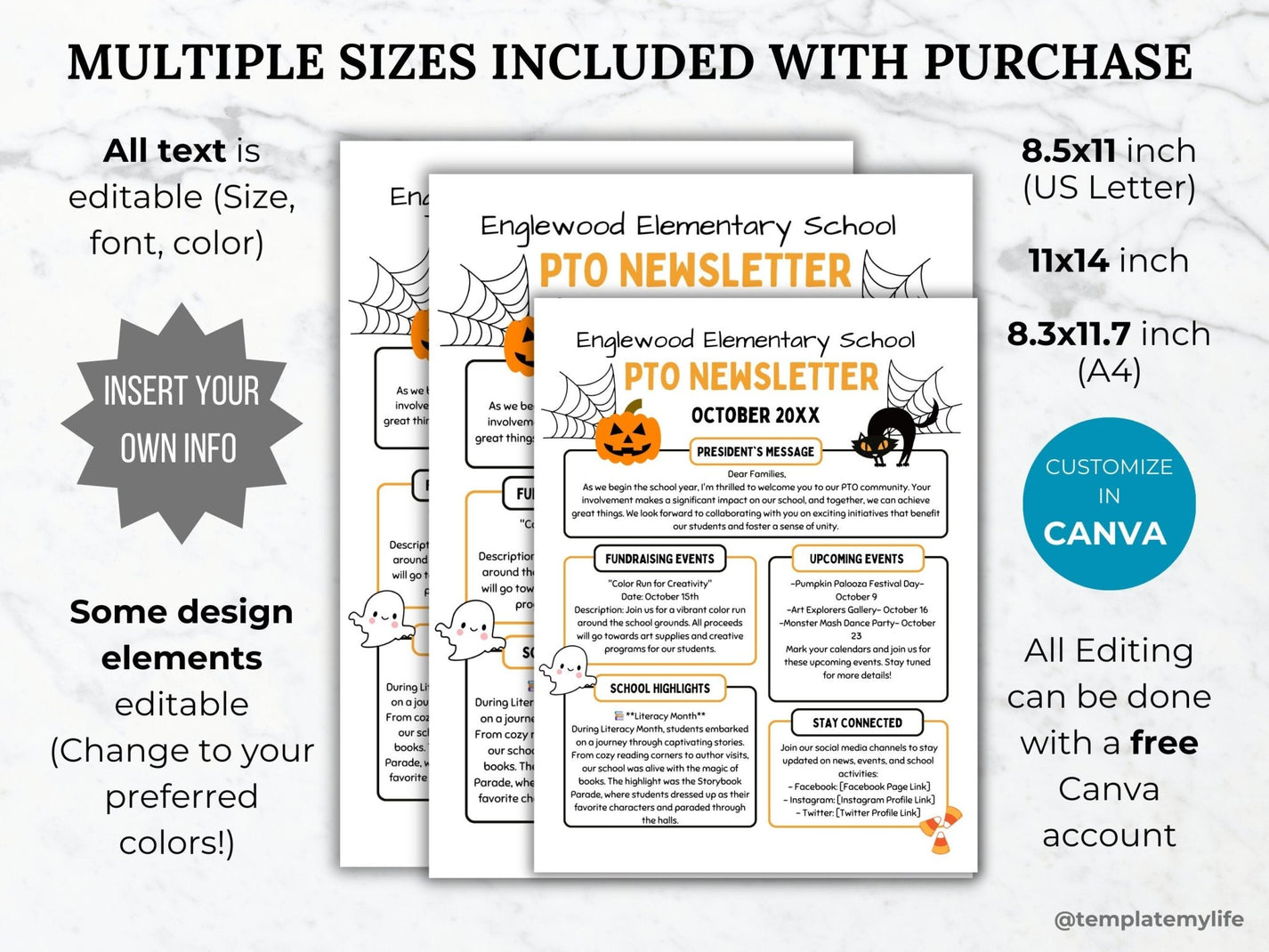 Halloween Newsletter Flyer Template – Template My Life | TML Design