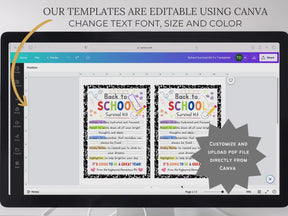 PTO Survival Kit Editable Template - Great Gift to Welcome Members ...