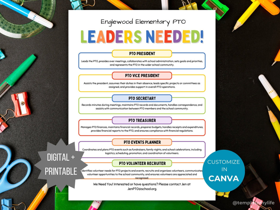 Complete PTO and PTA Template Collection - Planners, Flyers ...