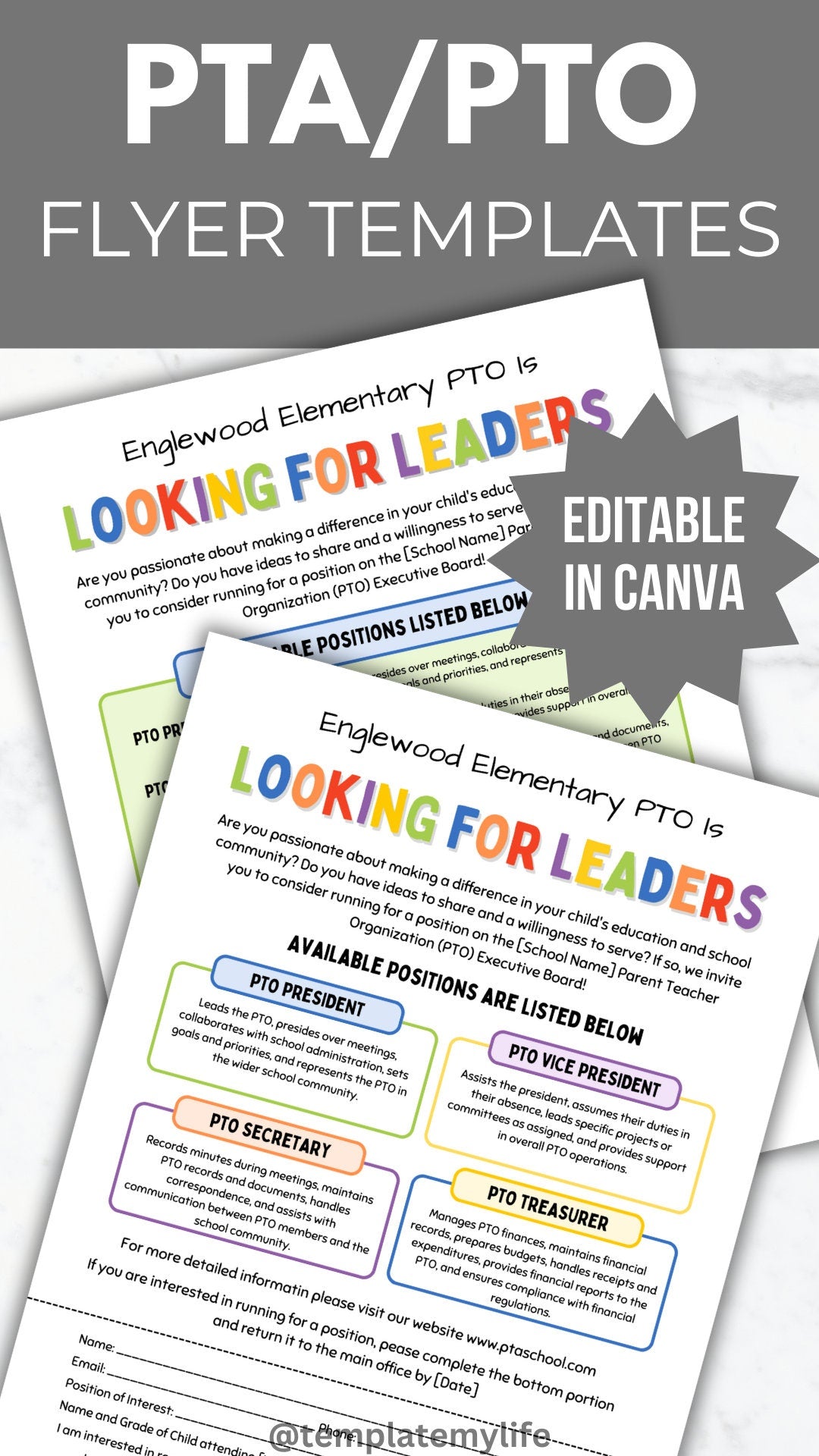 PTO Election Nomination Form editable template - Efficient Submissions ...