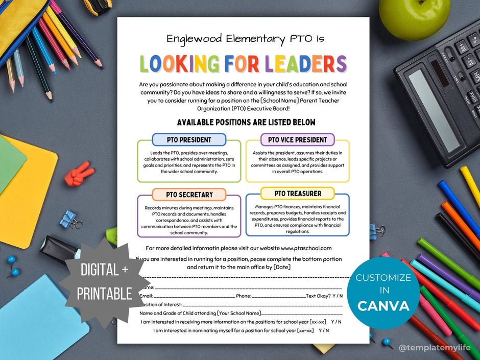 Complete PTO and PTA Template Collection - Planners, Flyers ...