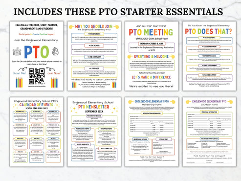 Editable PTO/PTA Flyer Template Starter Bundle - Recruitment Essentials ...