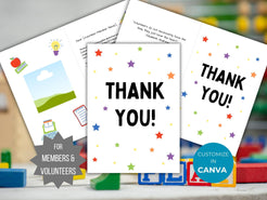 PTO PTA Volunteer and Member Thank You Card Template – Template My Life ...