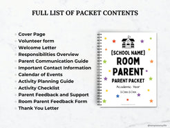 PTO/PTA Room Parent Welcome Packet Template for Parents – Template My ...