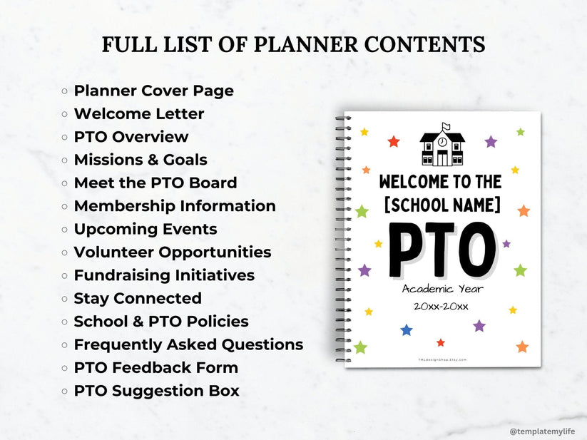 Complete PTO/PTA Welcome Packet - Engage and Inform New Members ...