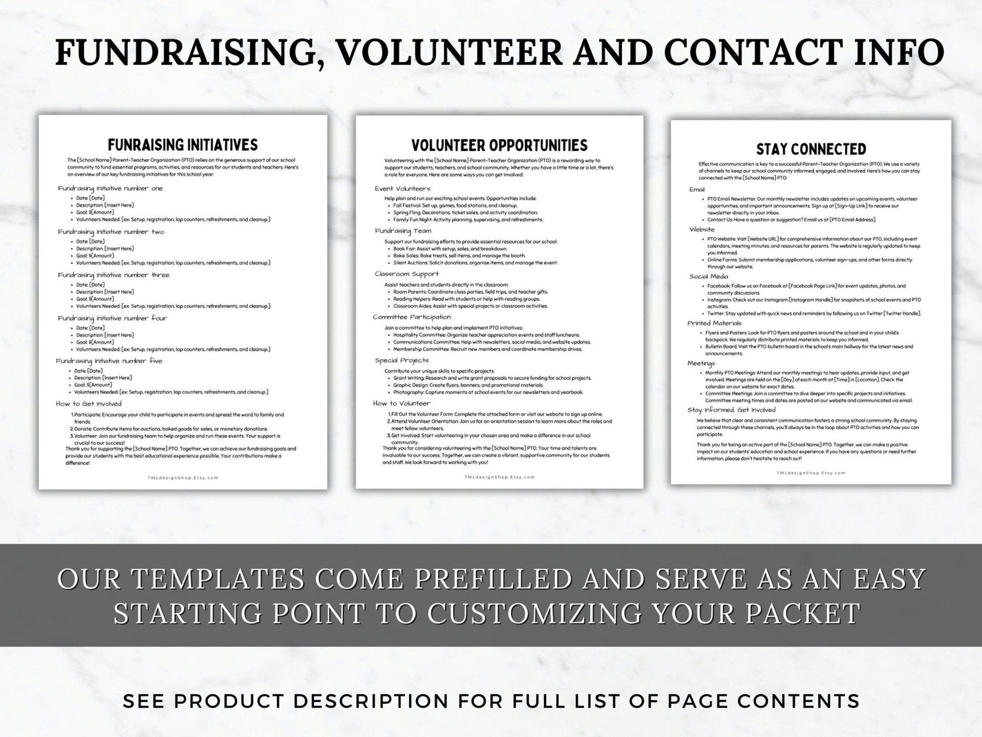 Complete PTO/PTA Welcome Packet - Engage and Inform New Members ...
