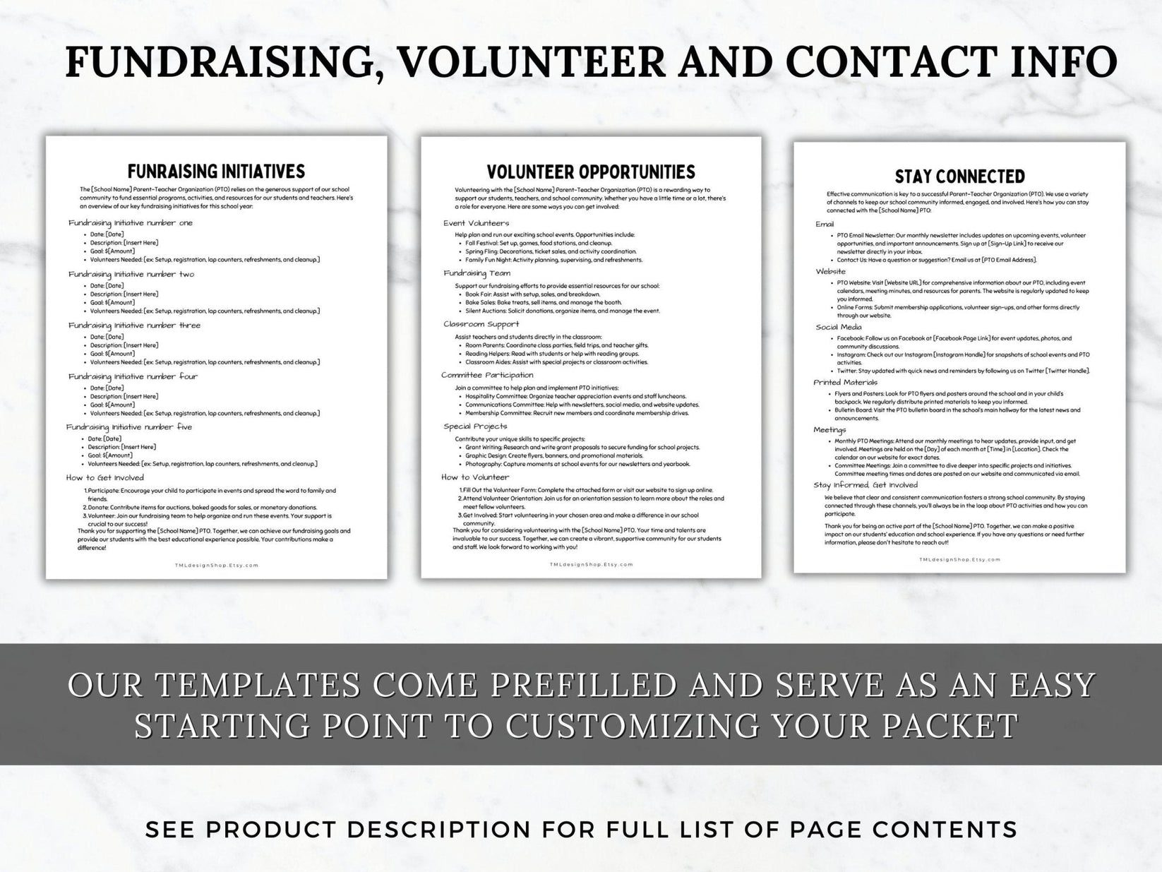 Complete PTO/PTA Welcome Packet - Engage and Inform New Members ...