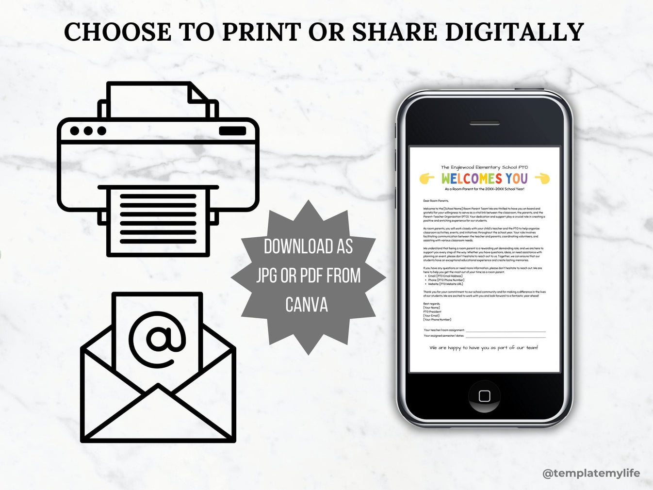 Room Parent Welcome Letter Editable Template – Template My Life | TML ...