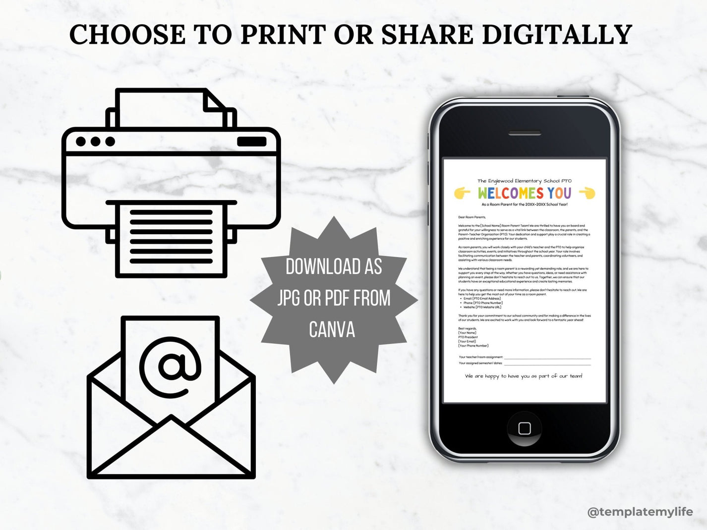 Room Parent Welcome Letter Editable Template – Template My Life | TML ...