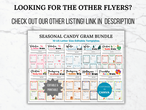 Thanksgiving Gobble Gram Flyer Template Turkey Gram Printable ...