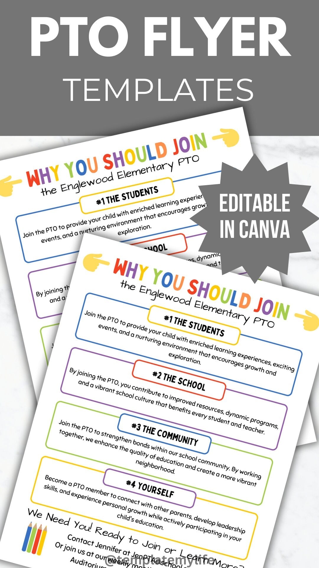 Why Join PTO Flyer Editable Template - Recruitment Made Easy – Template ...